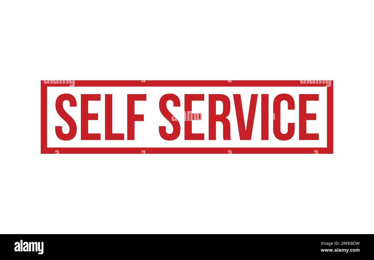Red Self Service Rubber Stamp Seal Vector Stock Vector Image & Art - Alamy