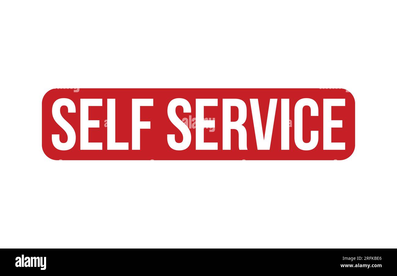 Self Service Rubber Stamp Seal Vector Stock Vector Image & Art - Alamy
