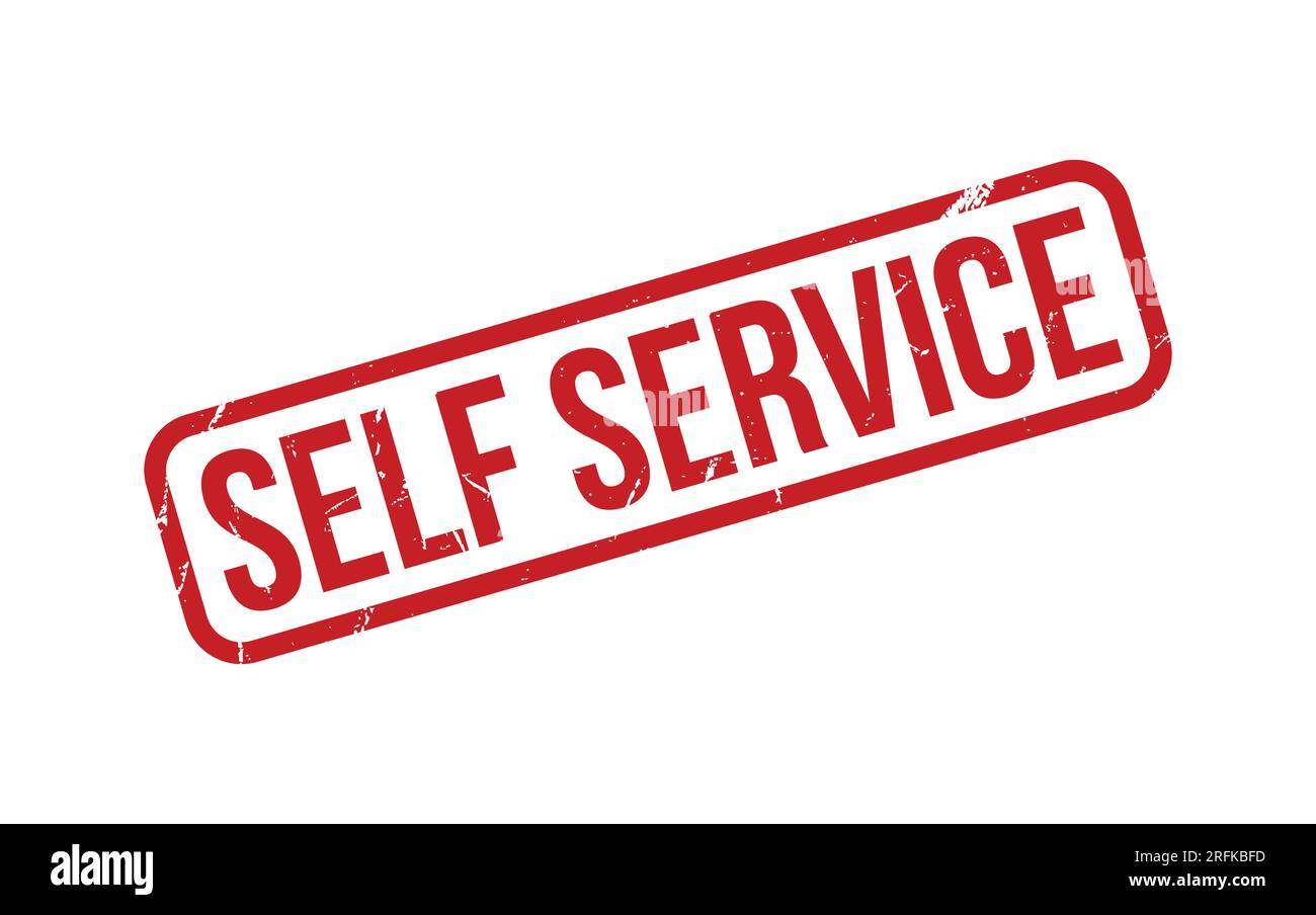 Red Self Service Rubber Stamp Seal Vector Stock Vector Image & Art - Alamy