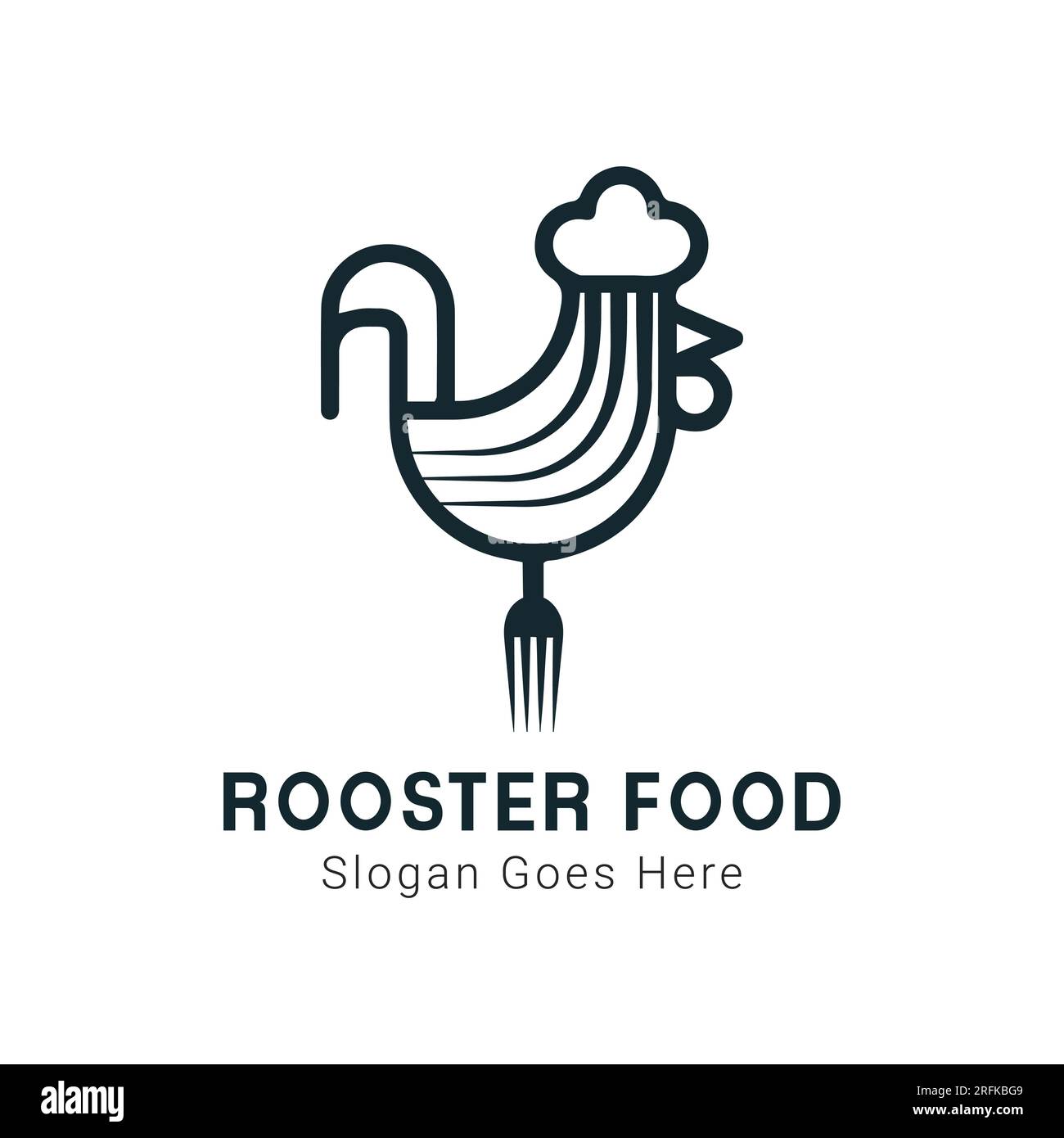 Roster Food Logo Design Roster with Fork and Chef Cap Cooking Logo ...