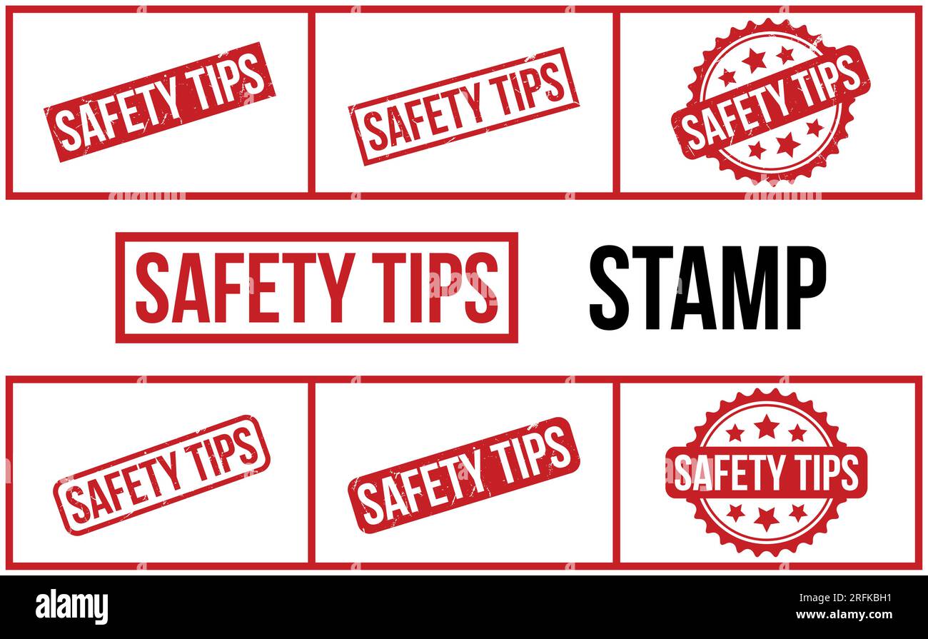 Safety Tips Rubber Stamp Set Vector Stock Vector Image & Art - Alamy