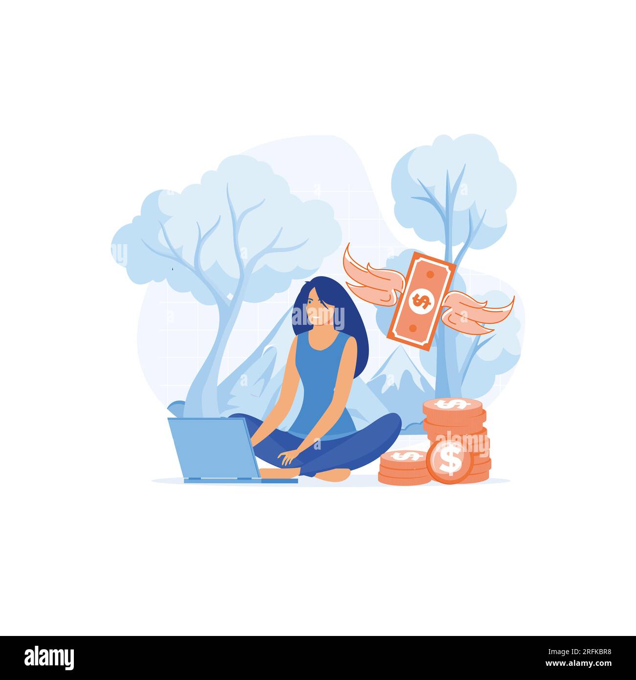 Young woman work out in Stock Vector Images - Alamy