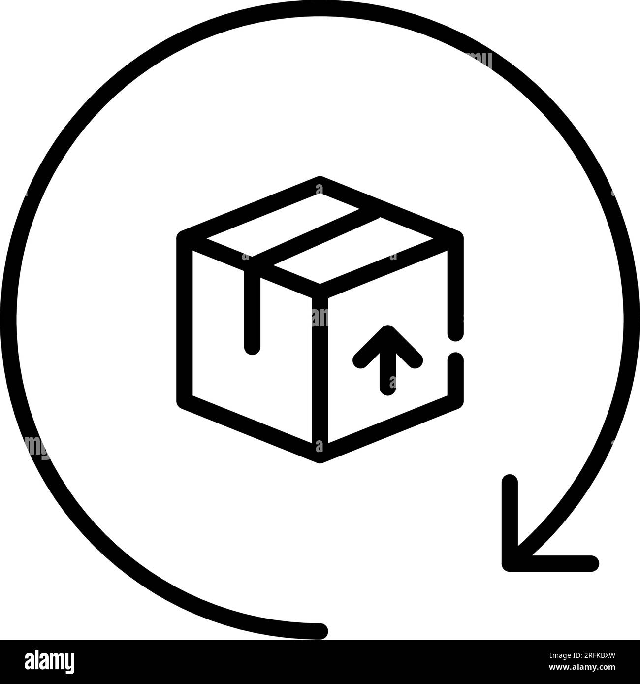 Free parcel return service. Pixel perfect, editable stroke icon Stock ...