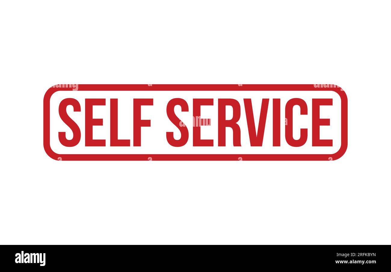 Red Self Service Rubber Stamp Seal Vector Stock Vector Image & Art - Alamy