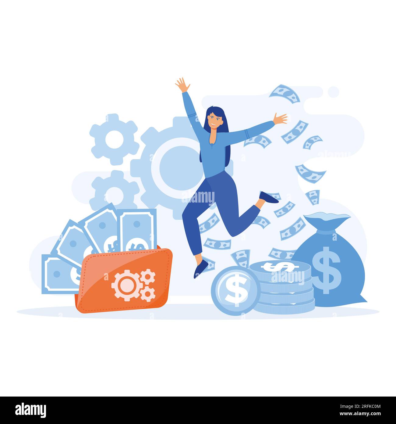 Active income, Works, earns salary. Idea of financial growth, business ...