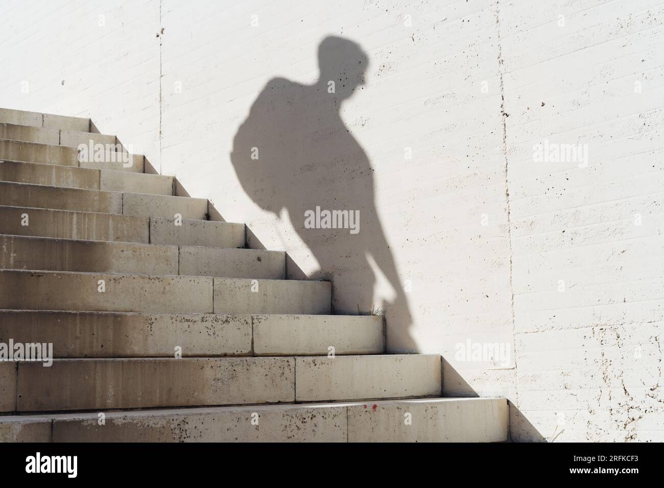 Shadow Silhouette Downstairs Stock Photo - Alamy