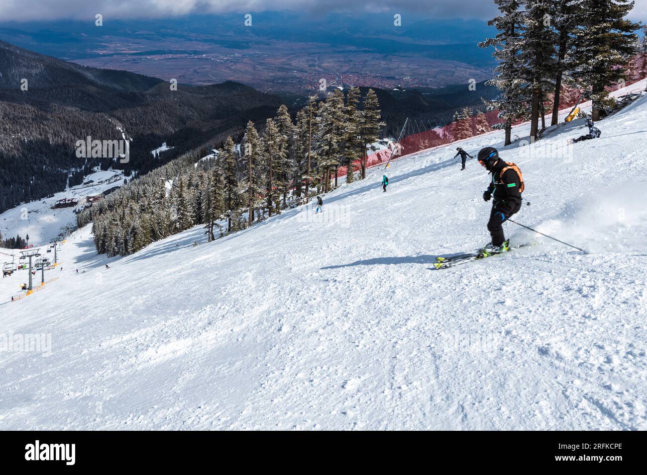 Ski area of Bansko resort in Pirin Mountains Stock Photo - Alamy