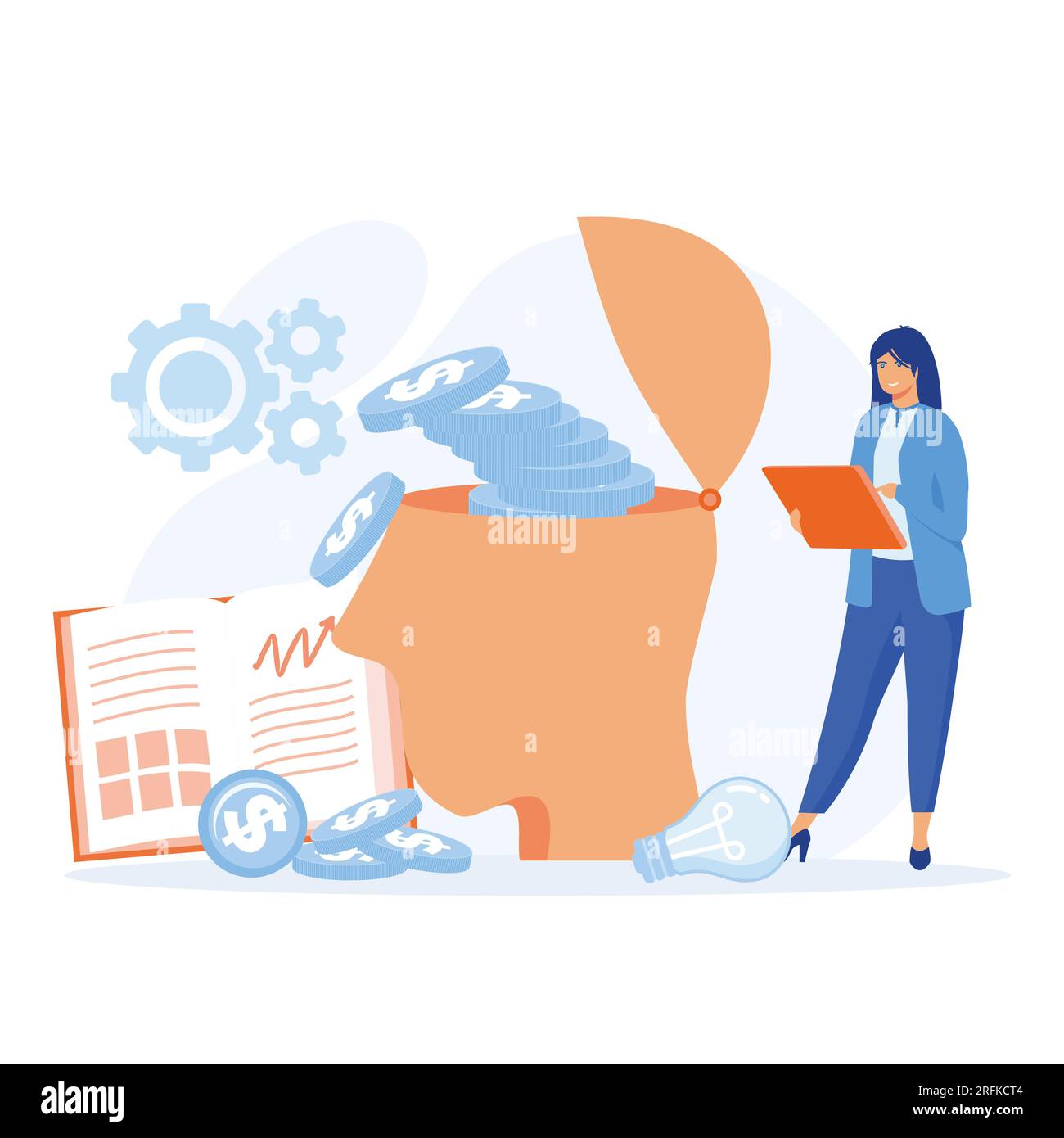 Personal finance management concept, People characters investing money ...