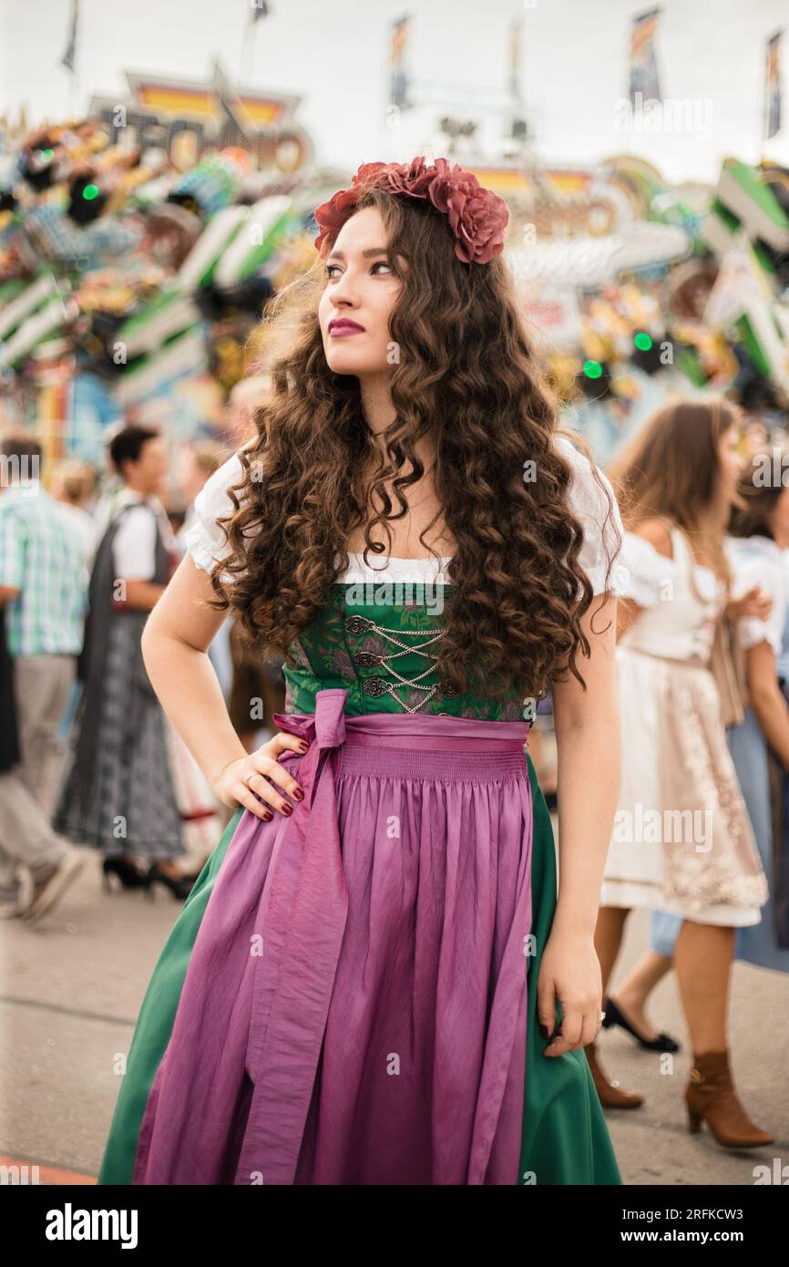 Oktoberfest luna park hi-res stock photography and images - Alamy