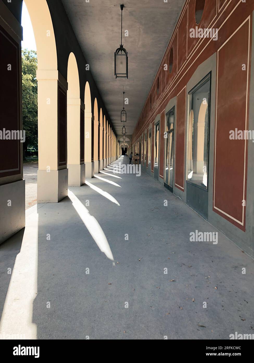 Building passage with columns Stock Photo - Alamy