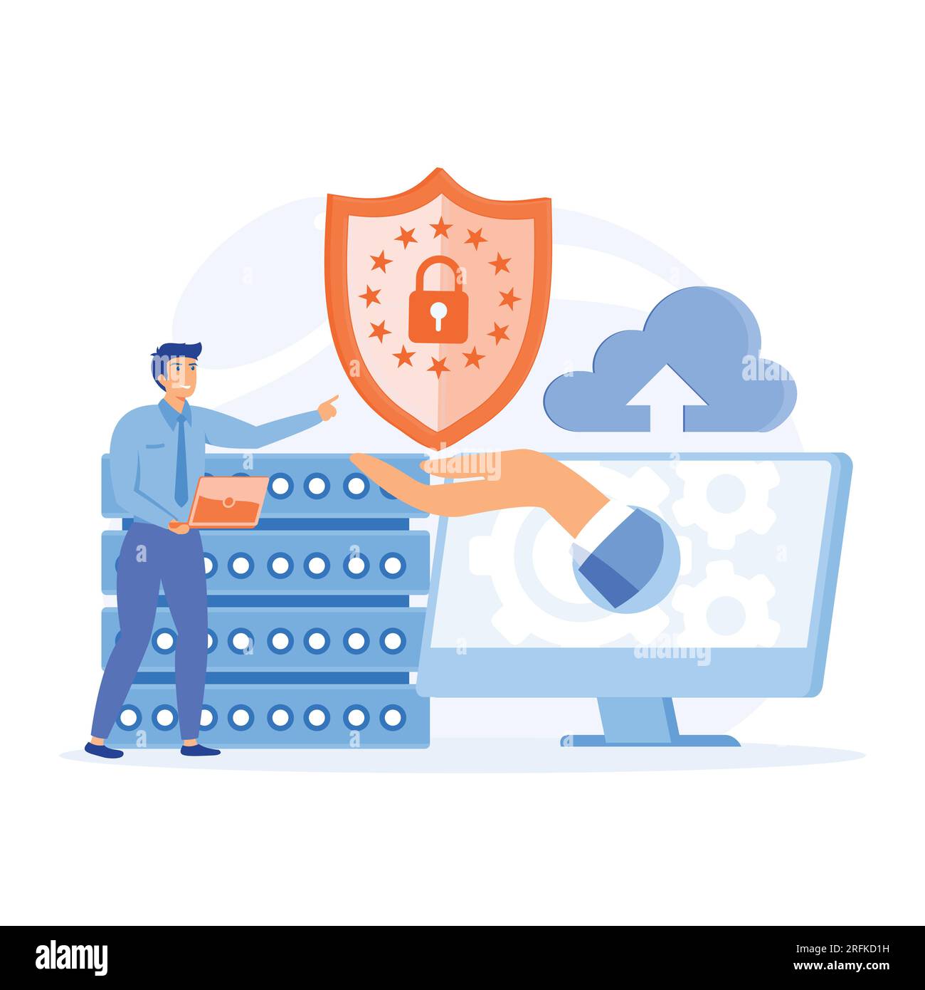 Database Security Hacker Attack Concept Hackers Stealing Personal Data