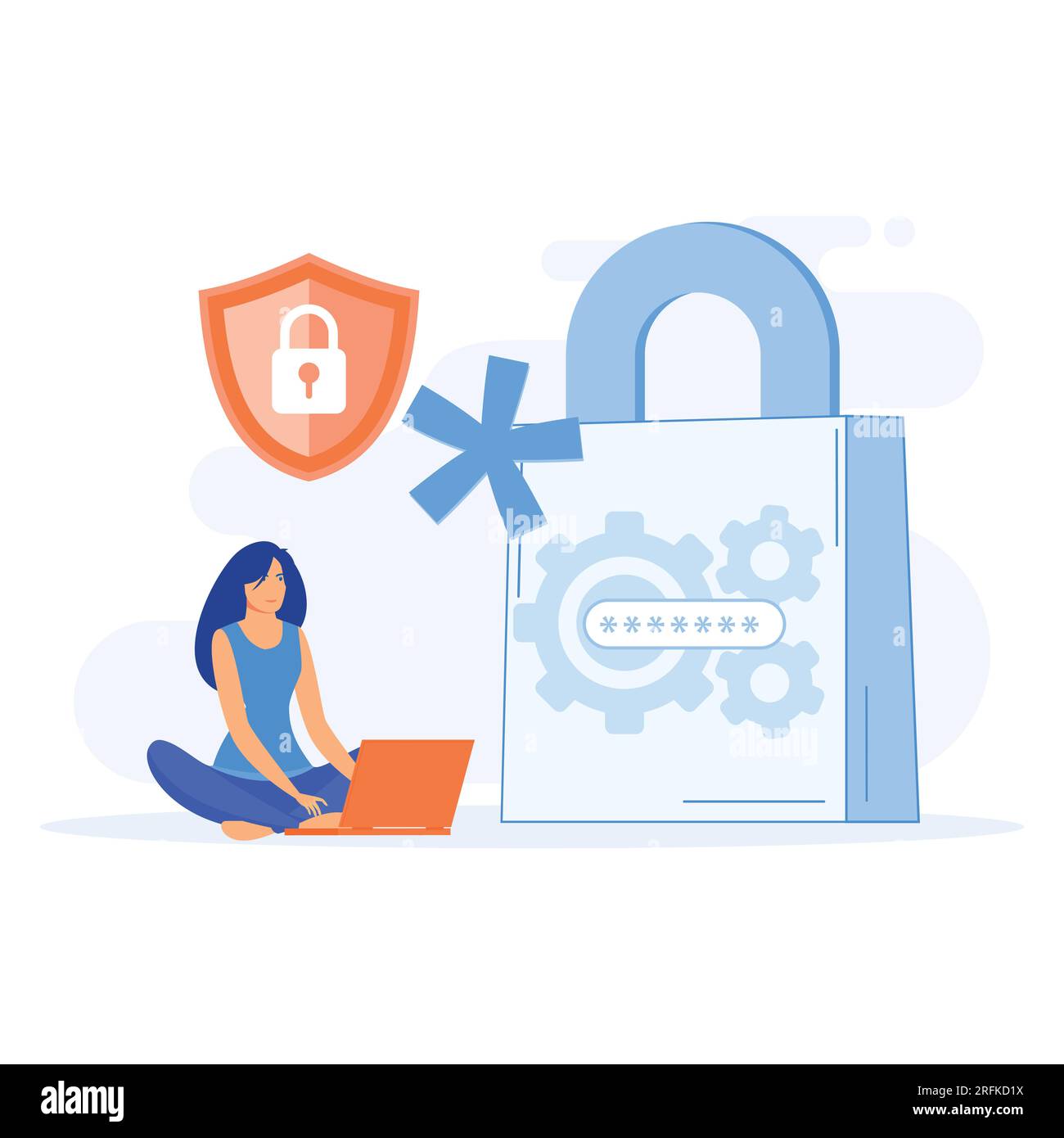 Cyber Security Concept Data Security Protected Access Control