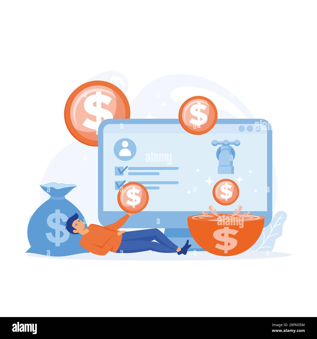 Money dollars in work Stock Vector Images - Alamy