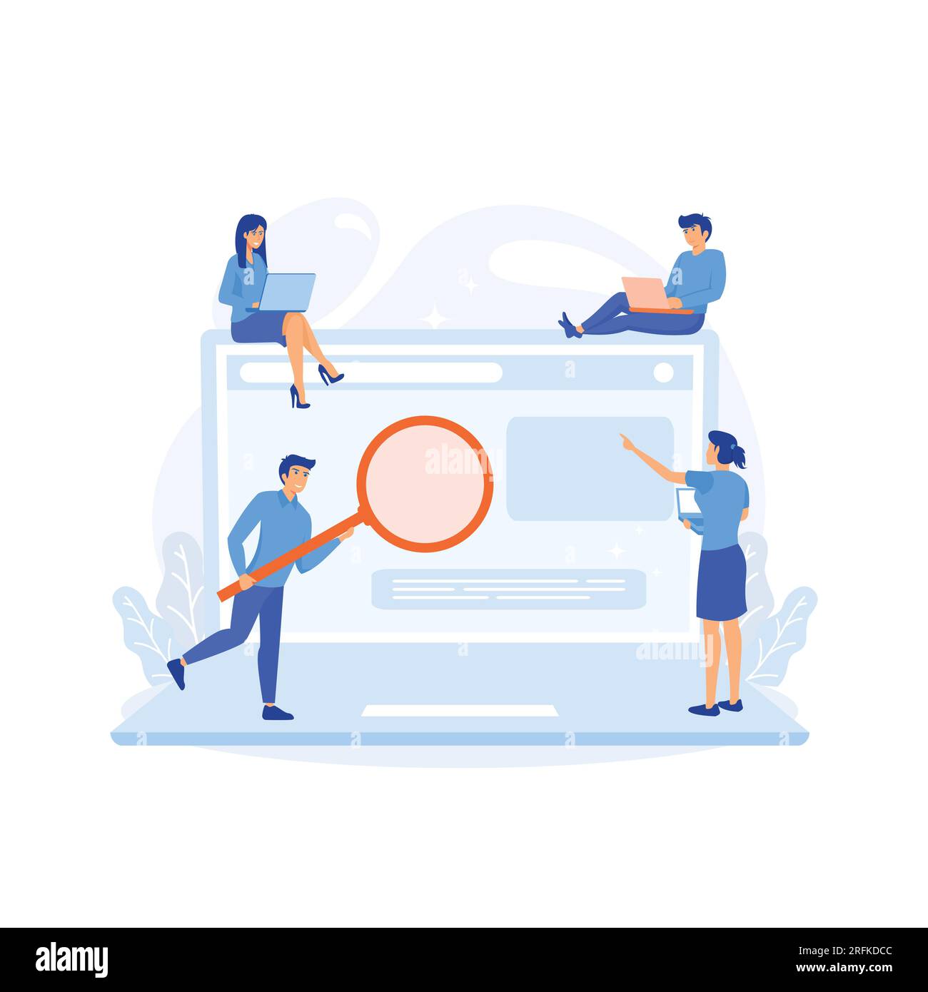 Blogging and copywriting concept, Content management for web page ...