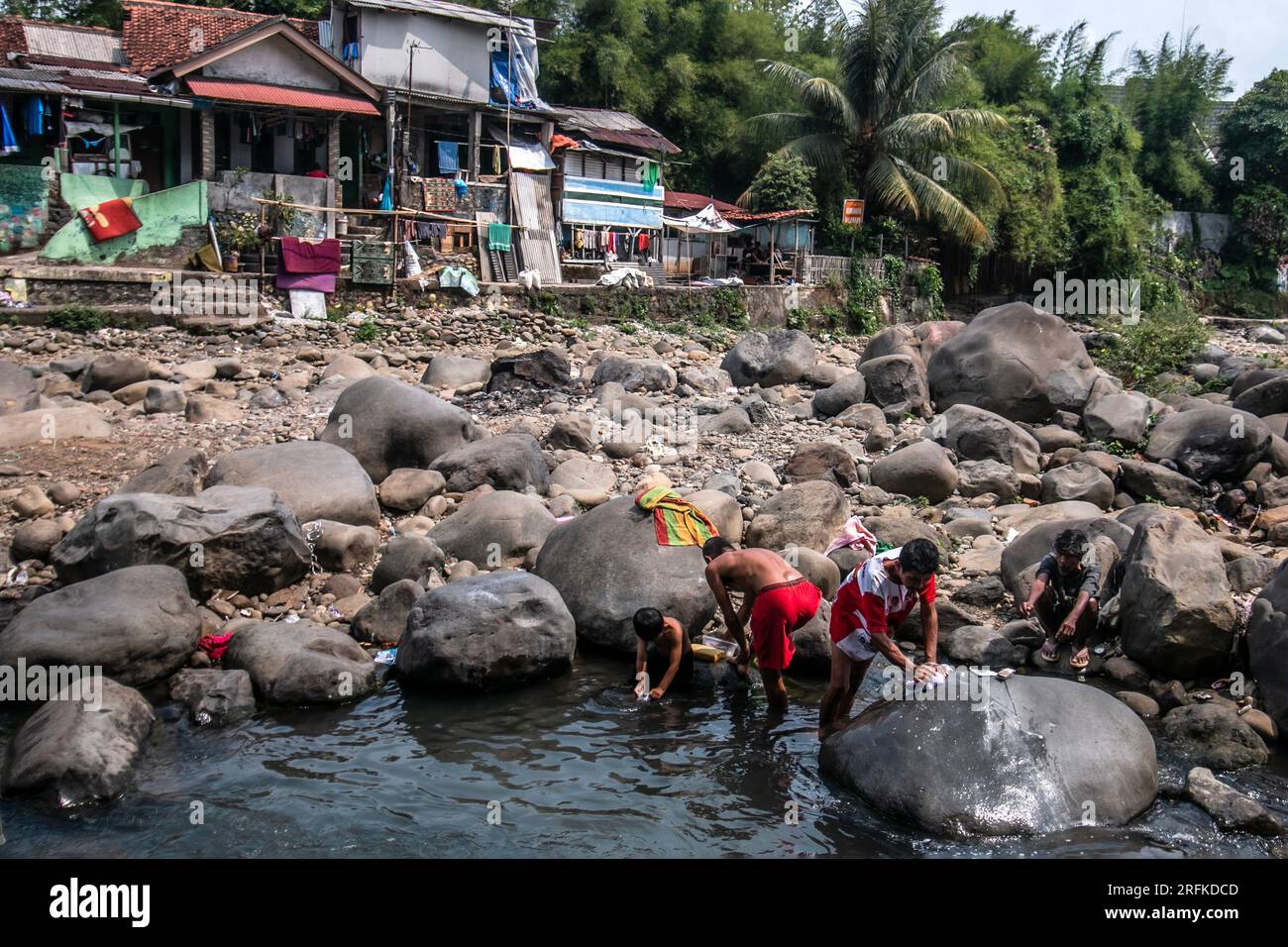 Residents' activities on the Ciliwung River in Bogor, West Java ...