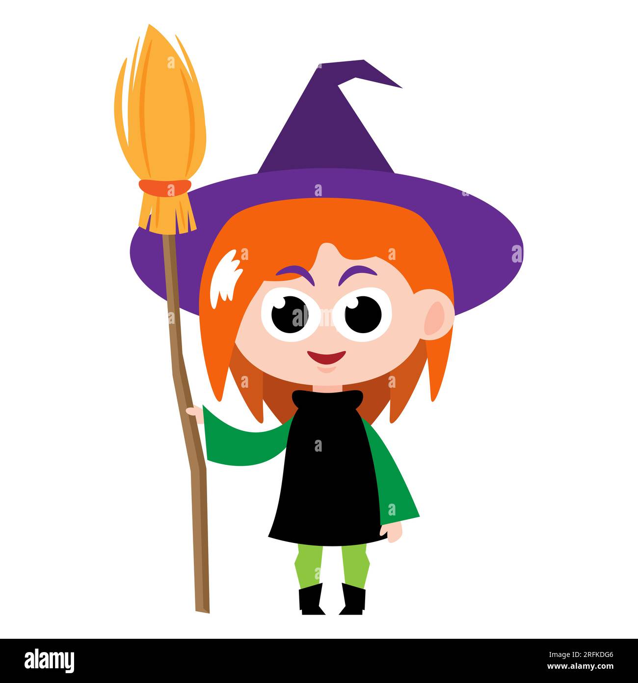 Cute Cartoon Witch For Kids Cartoon Cute Witch Stock Illustrations