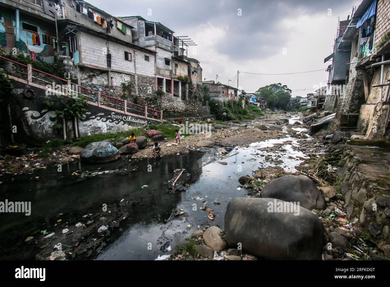 Residents' activities on the Ciliwung River in Bogor, West Java ...