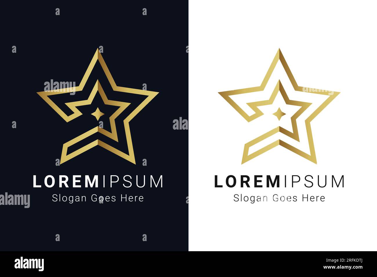 Luxury 3D Star Logo Design Stock Vector Image & Art - Alamy