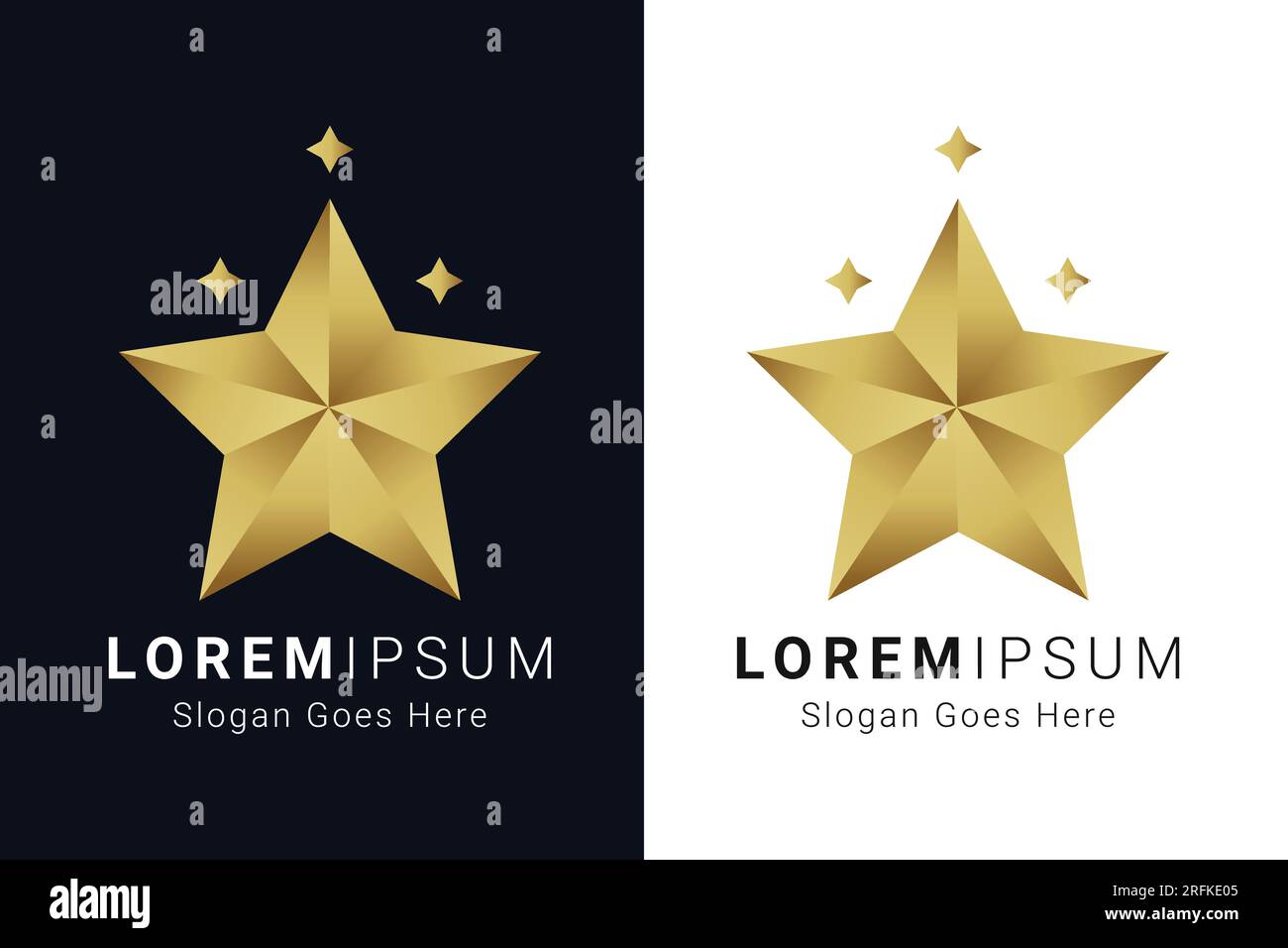 Luxury 3D Star Logo Design Stock Vector Image & Art - Alamy