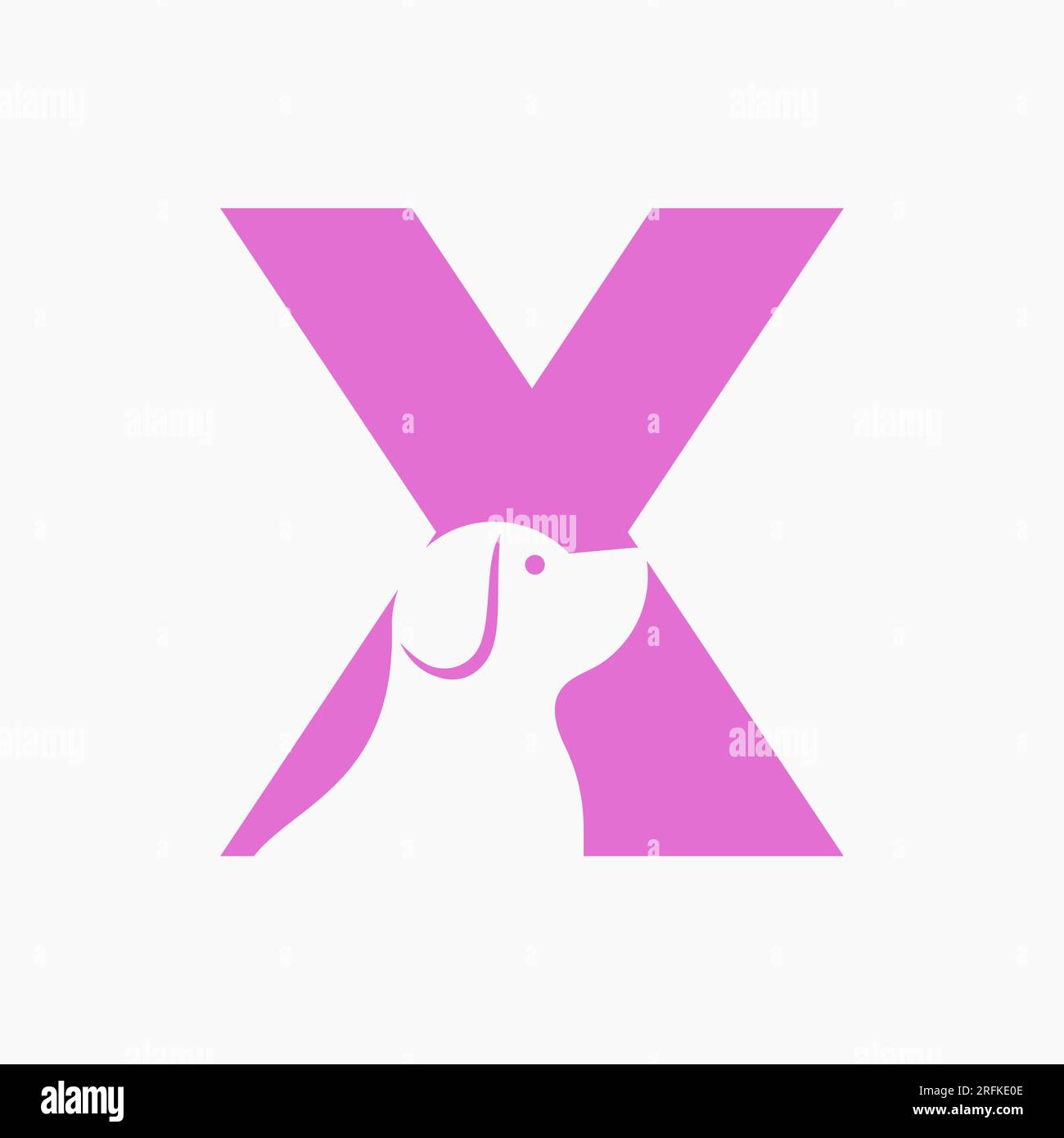 Letter X Pet Logo Design. Dog Logo Symbol Vector Template. Dog On ...