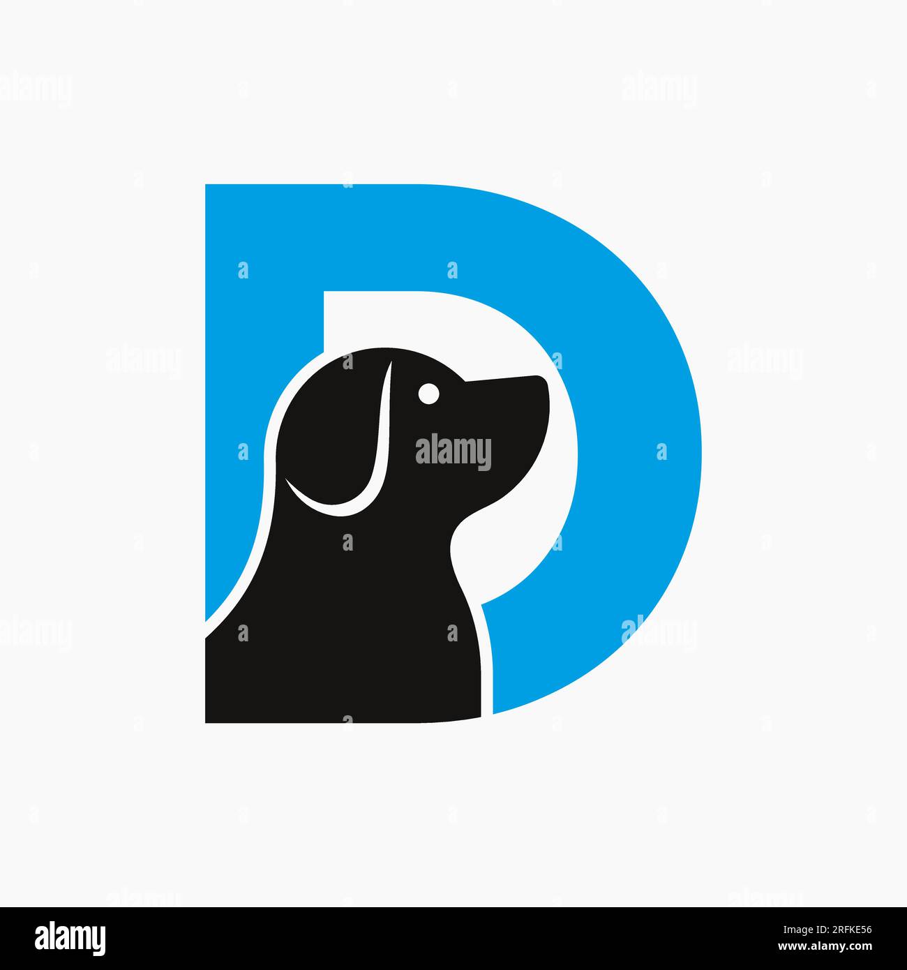 Letter D Pet Logo Design. Dog Logo Symbol Vector Template. Dog On ...