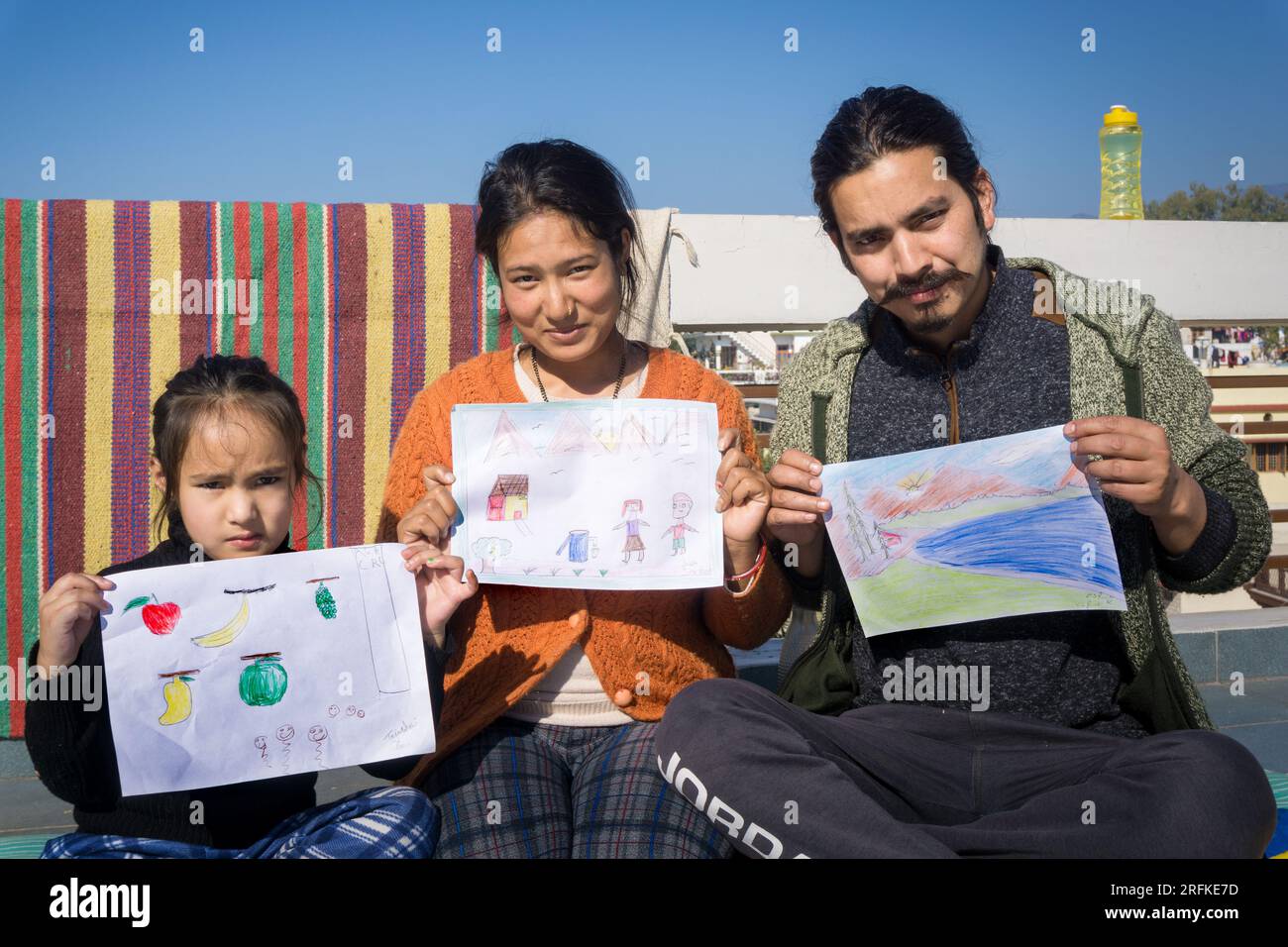 Oct.14th 2022 Uttarakhand, India. Indian young married couple with ...