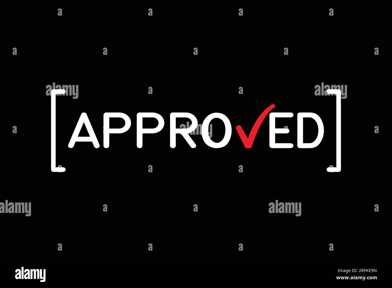 Approved Design Template. Vector and Illustration Stock Vector Image ...