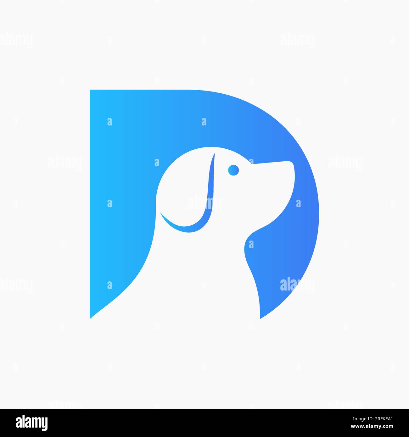 Letter D Pet Logo Design. Dog Logo Symbol Vector Template. Dog On ...