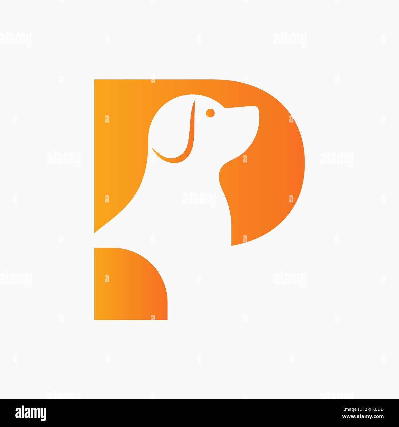 Letter P Pet Logo Design. Dog Logo Symbol Vector Template. Dog On ...