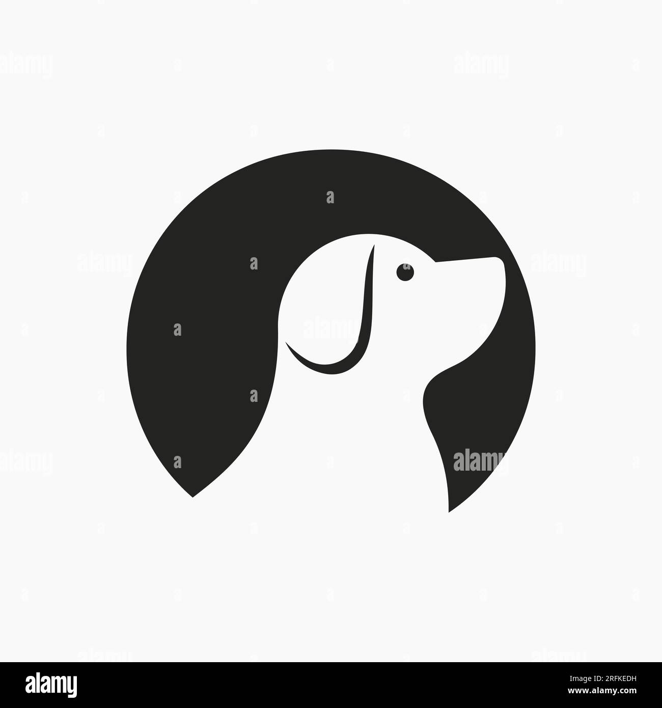 Letter O Pet Logo Design. Dog Logo Symbol Vector Template. Dog On ...