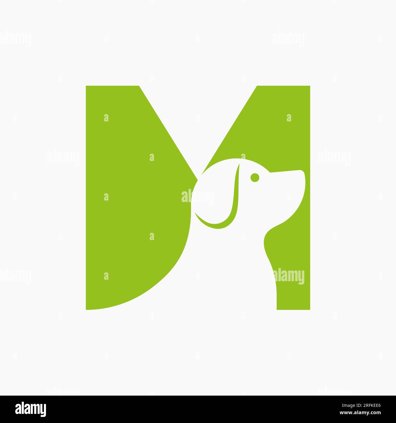 Letter M Pet Logo Design. Dog Logo Symbol Vector Template. Dog On ...