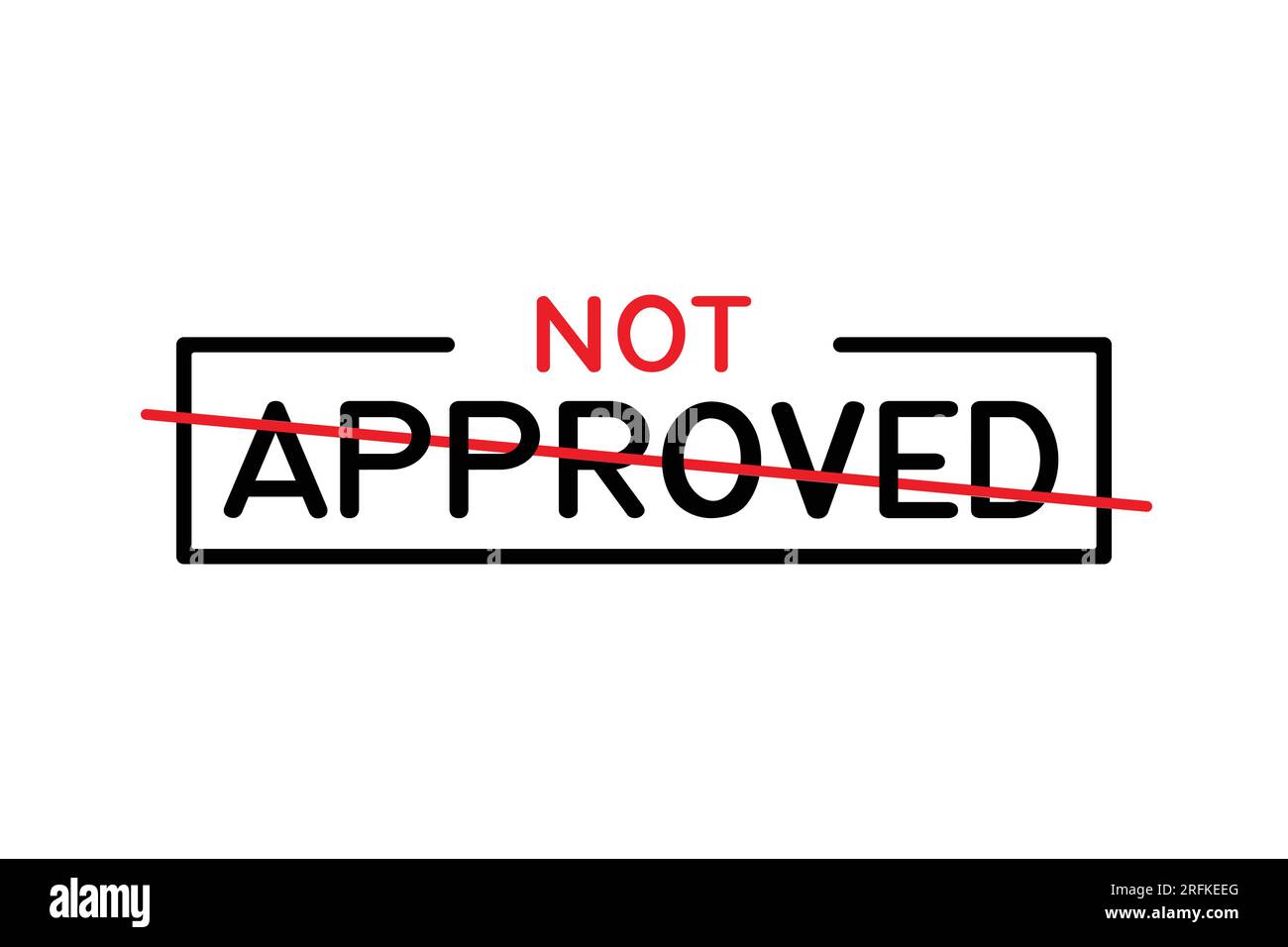 Not Approved Vector Design Template. Vector and Illustration Stock ...