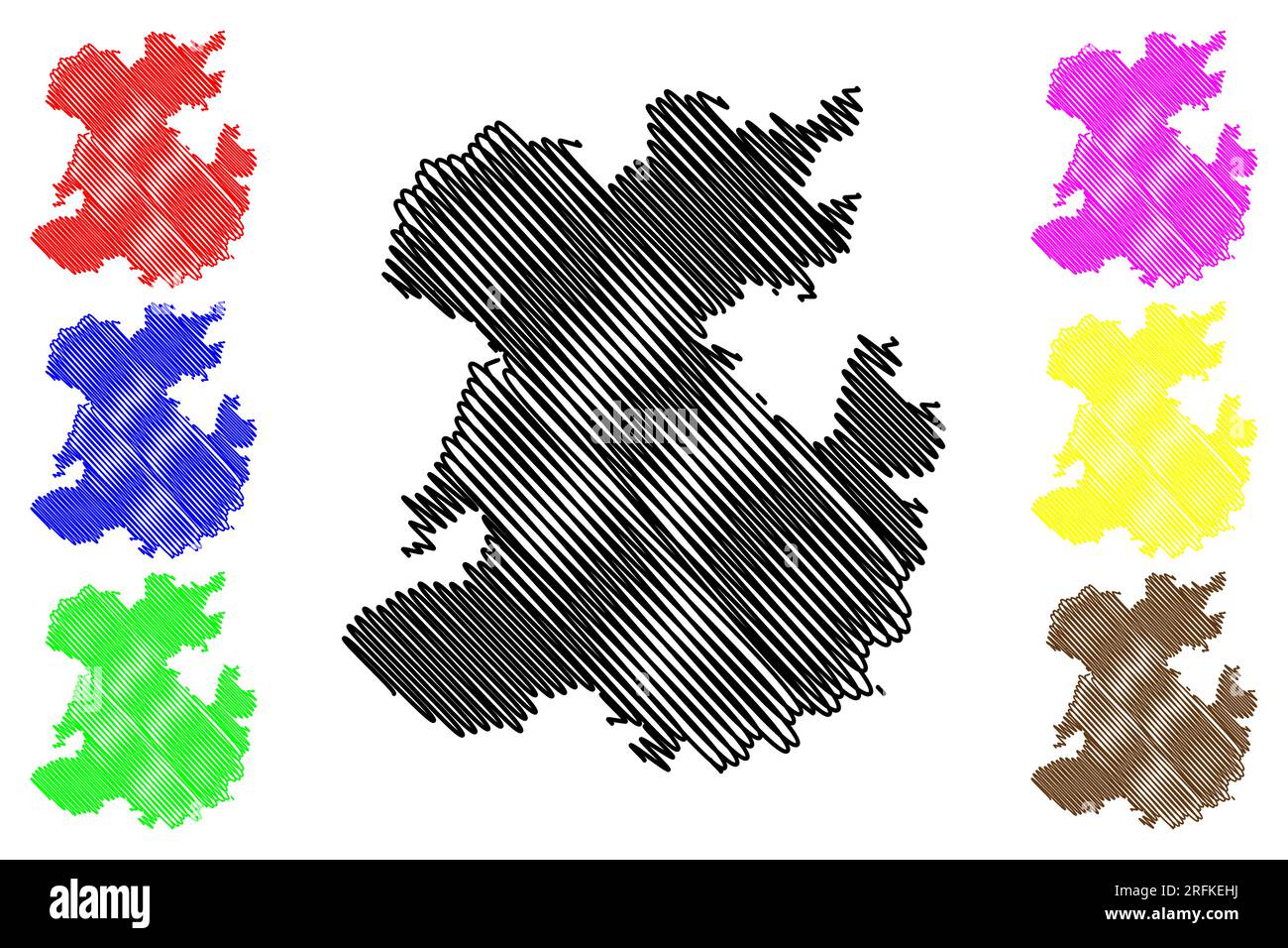 Shropshire map Cut Out Stock Images & Pictures - Alamy