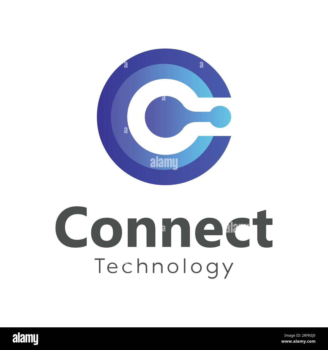 Initial Letter C Connect Logo Design C Tech Logotype Stock Vector Image ...