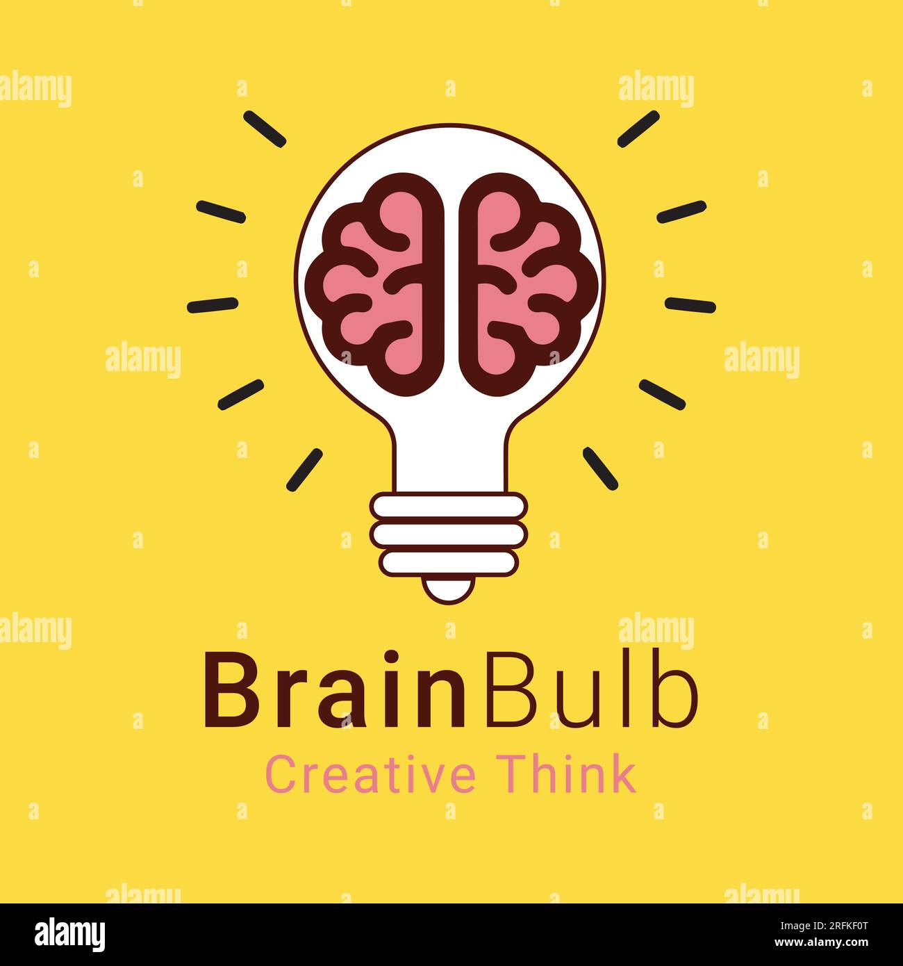 Brain Bulb Idea Creative Idea Logo Design Stock Vector Image & Art - Alamy