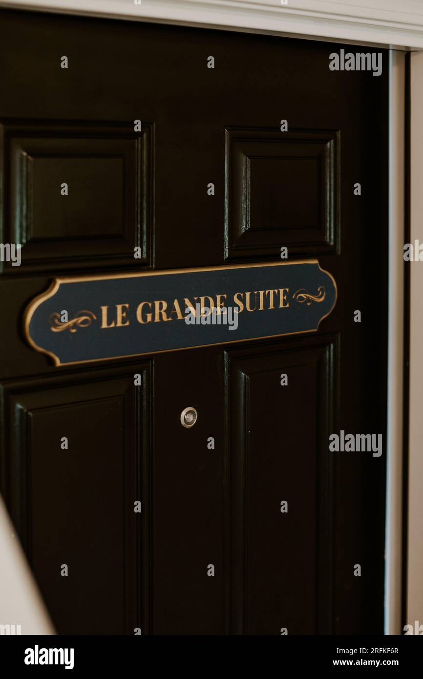 Le Grande Suite Door of hotel Stock Photo - Alamy