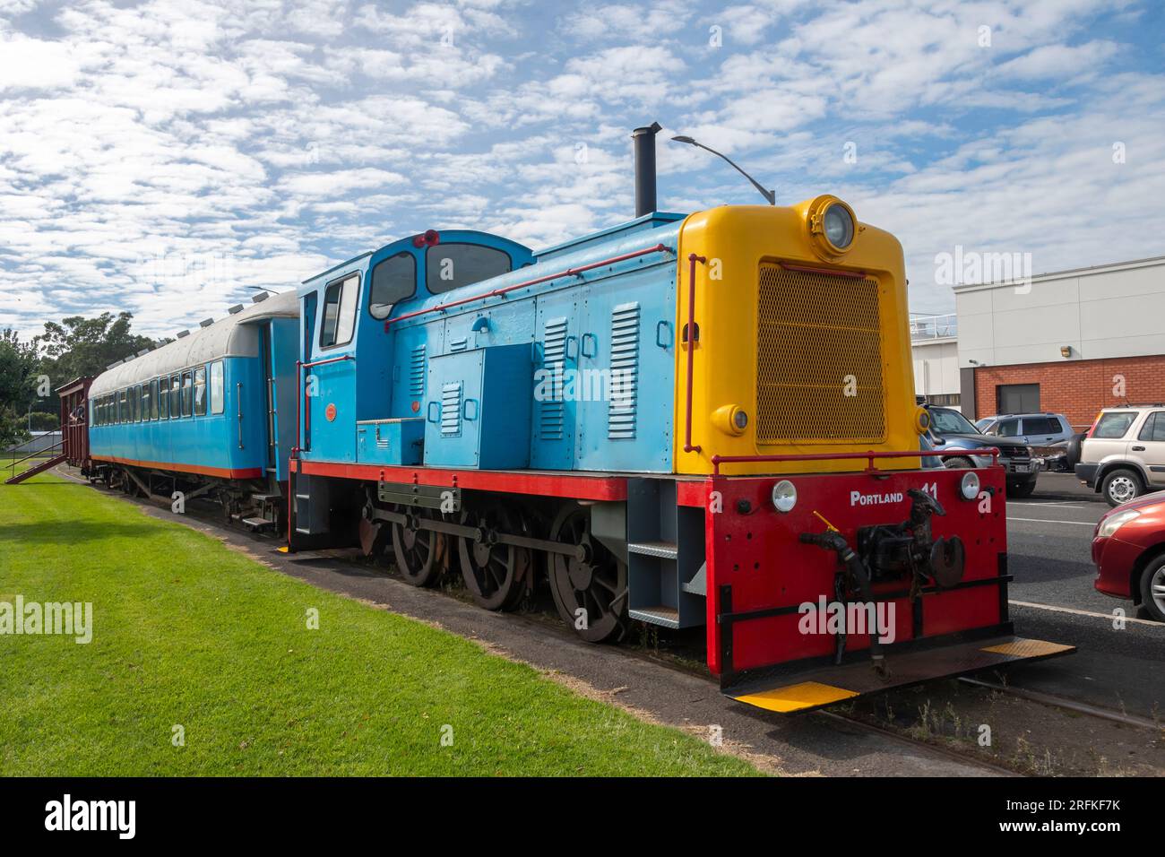 Diesel shunting engine, Waitara, Taranaki, North Island, New Zealand ...