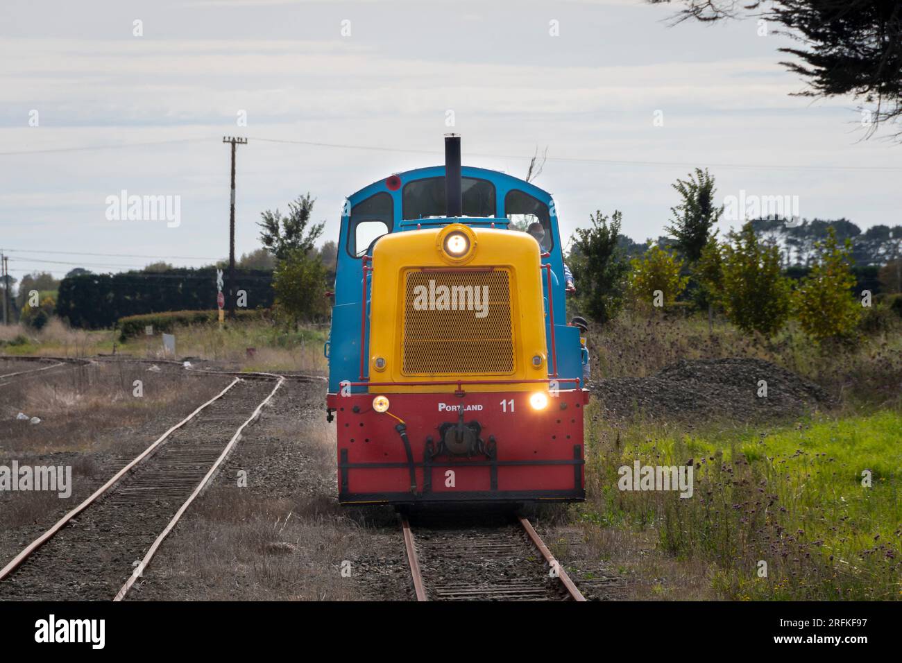 Diesel shunting engine, Waitara, Taranaki, North Island, New Zealand ...