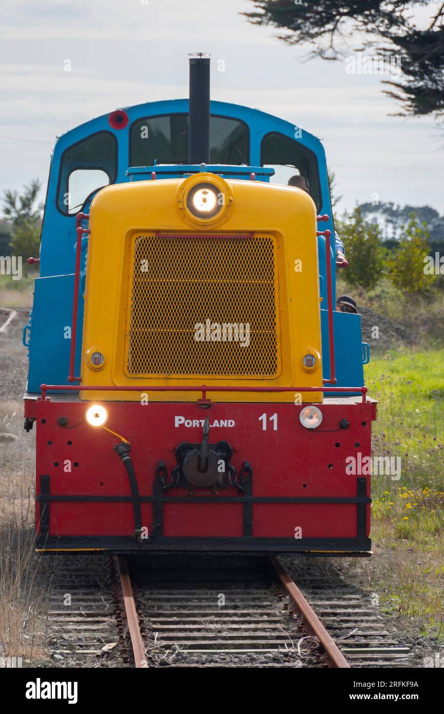 Diesel shunting engine, Waitara, Taranaki, North Island, New Zealand ...