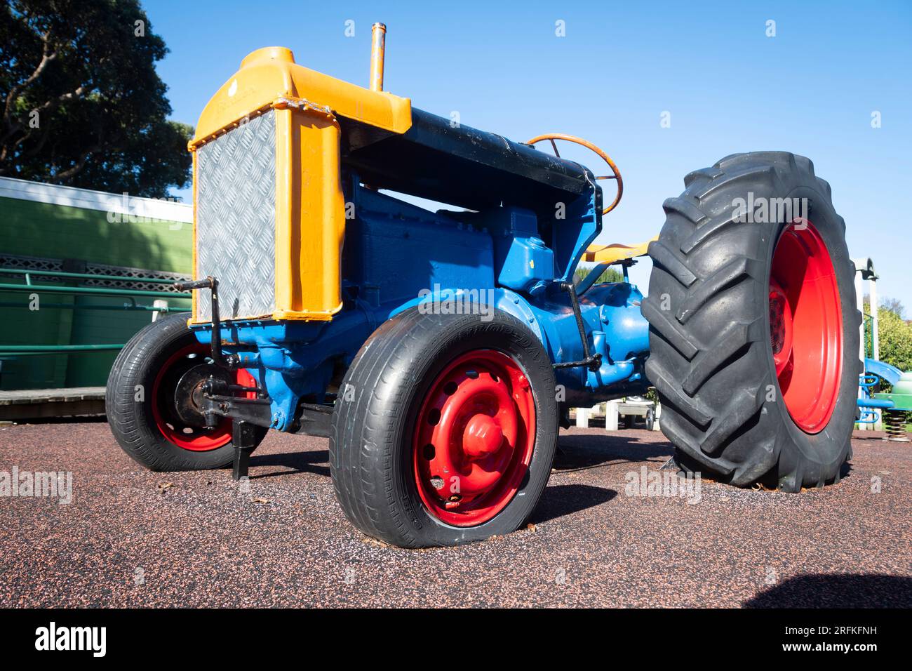 Colourful tractor in playground, Hutt City, Lower Hutt, Wellington ...