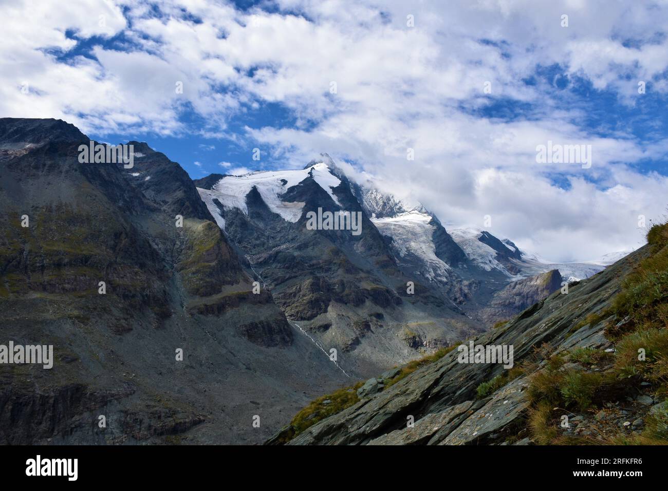 View of Grossglockner mountain peak in Glockner Group sub-range of High ...