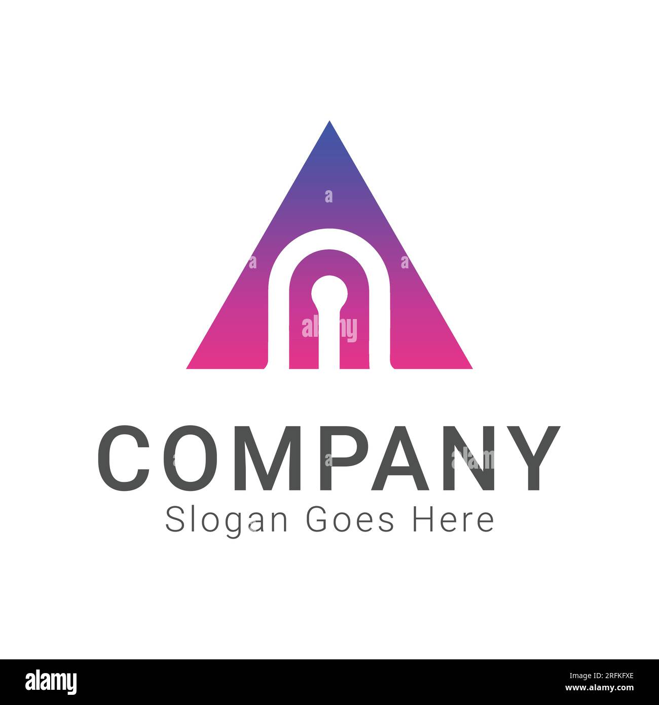 Initial Letter A Tech Logo Design Abstract Letter A Tech Triangle ...