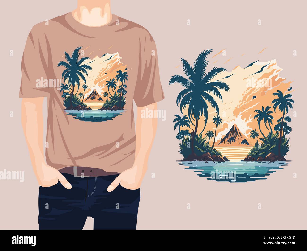 Beautiful caribbean islands Stock Vector Images - Alamy