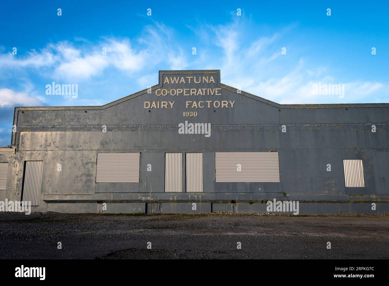 Awatuna Co-operative Dairy factory, Taranaki, North Island, New Zealand ...