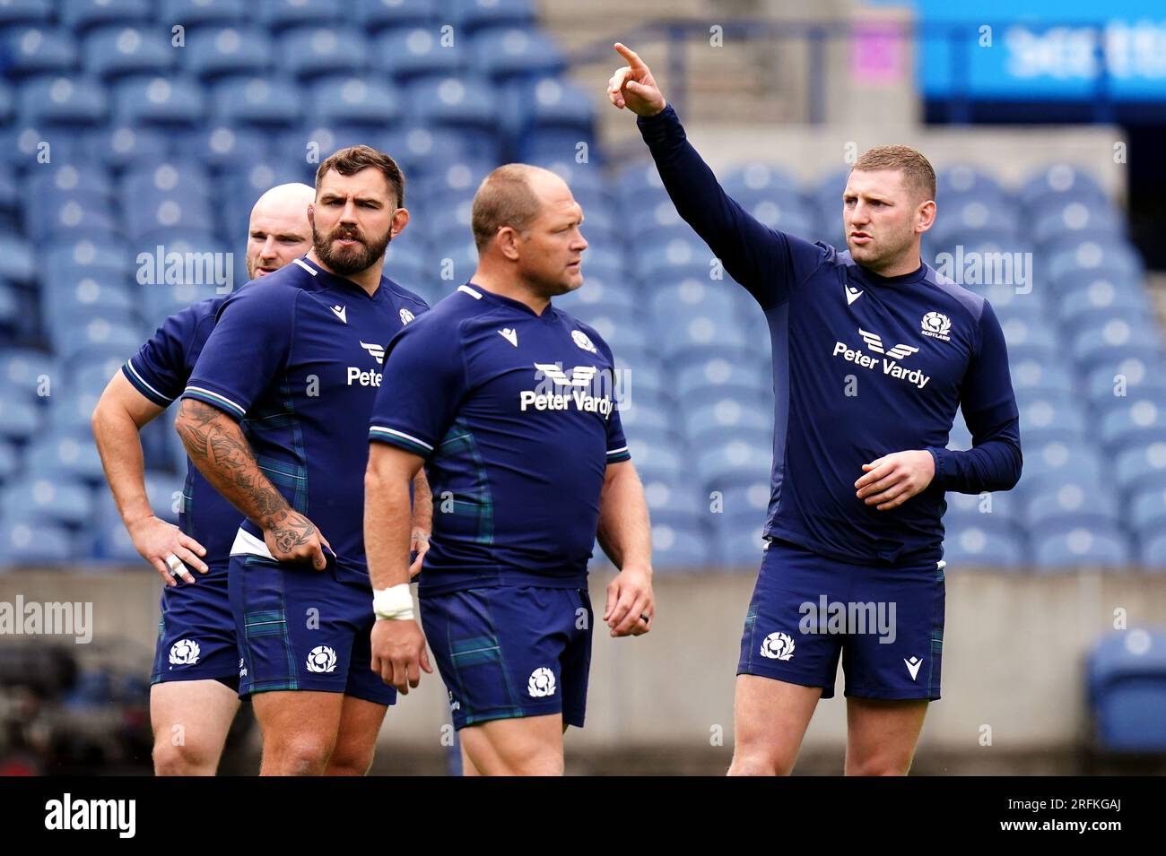 Scotland's Finn Russell during a team run at the Scottish Gas ...