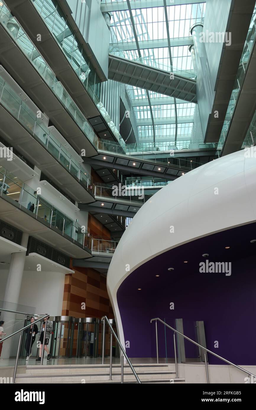 View of the interior of the Francis Crick Institute in London, where ...