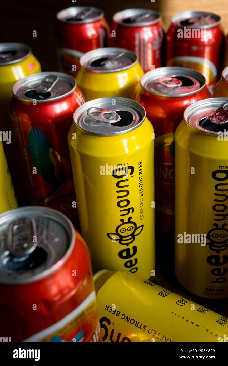 Empty beer cans hi-res stock photography and images - Alamy