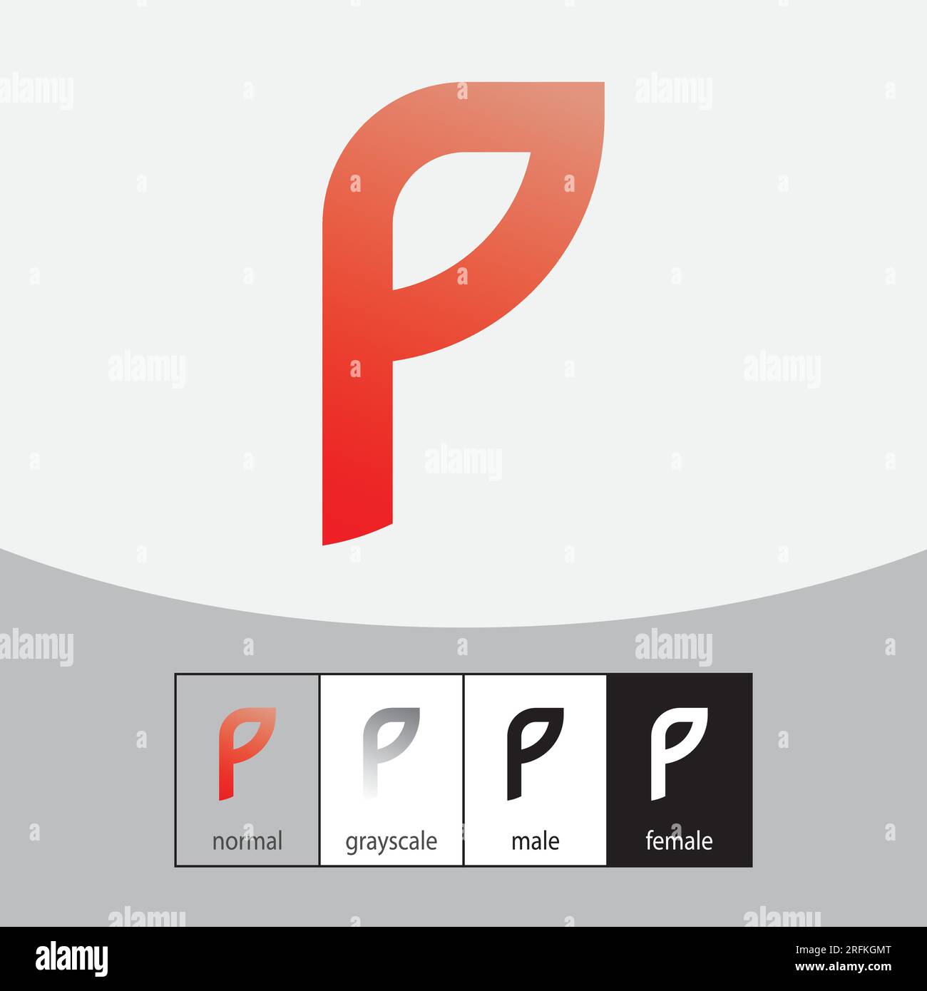 P Letter Logo. Pink Color. - Vector Stock Vector Image & Art - Alamy