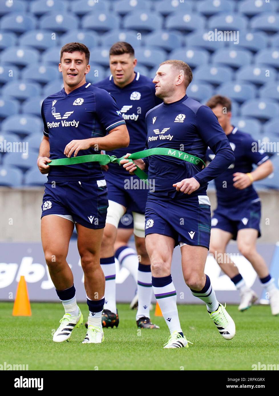 Scotland's Cameron Redpath during a team run at the Scottish Gas ...