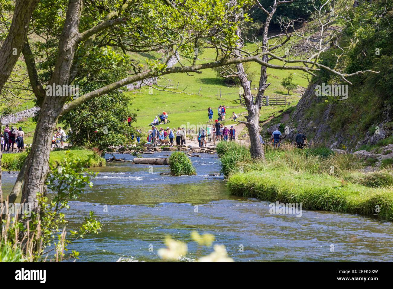Dovedale and River Dove. A popular excursion along the beautiful River ...